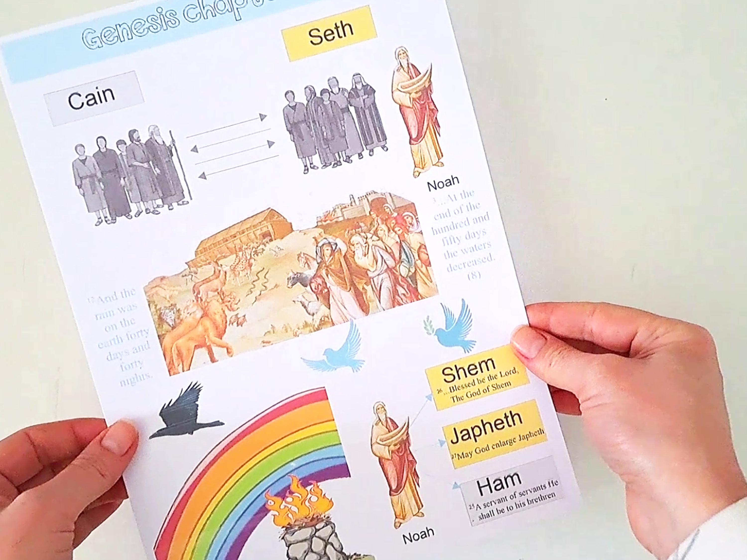 Noah’s Ark Paper Craft | Bible Story for Kids | Old Testament Genesis 4 ...