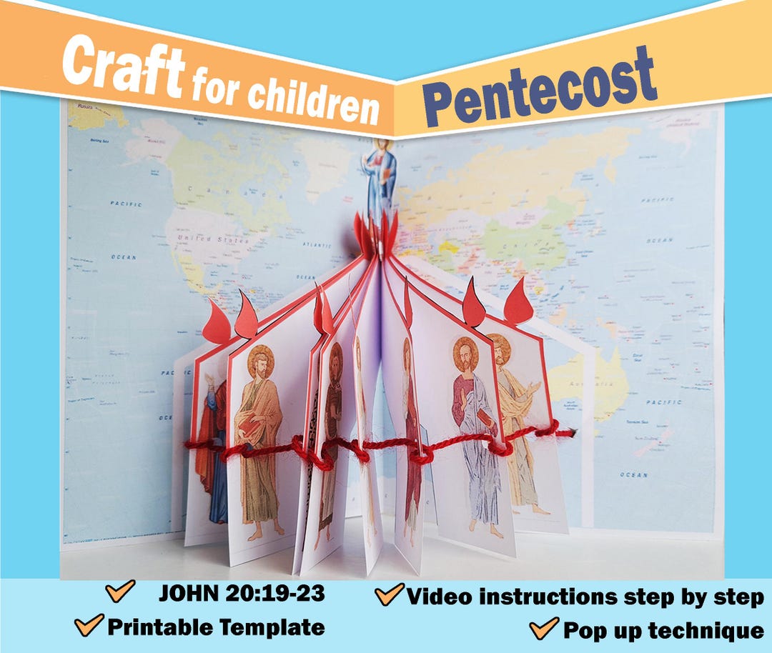 Pentecost Craft for Kids, Pentecost Activity, Bible Craft, Printable ...