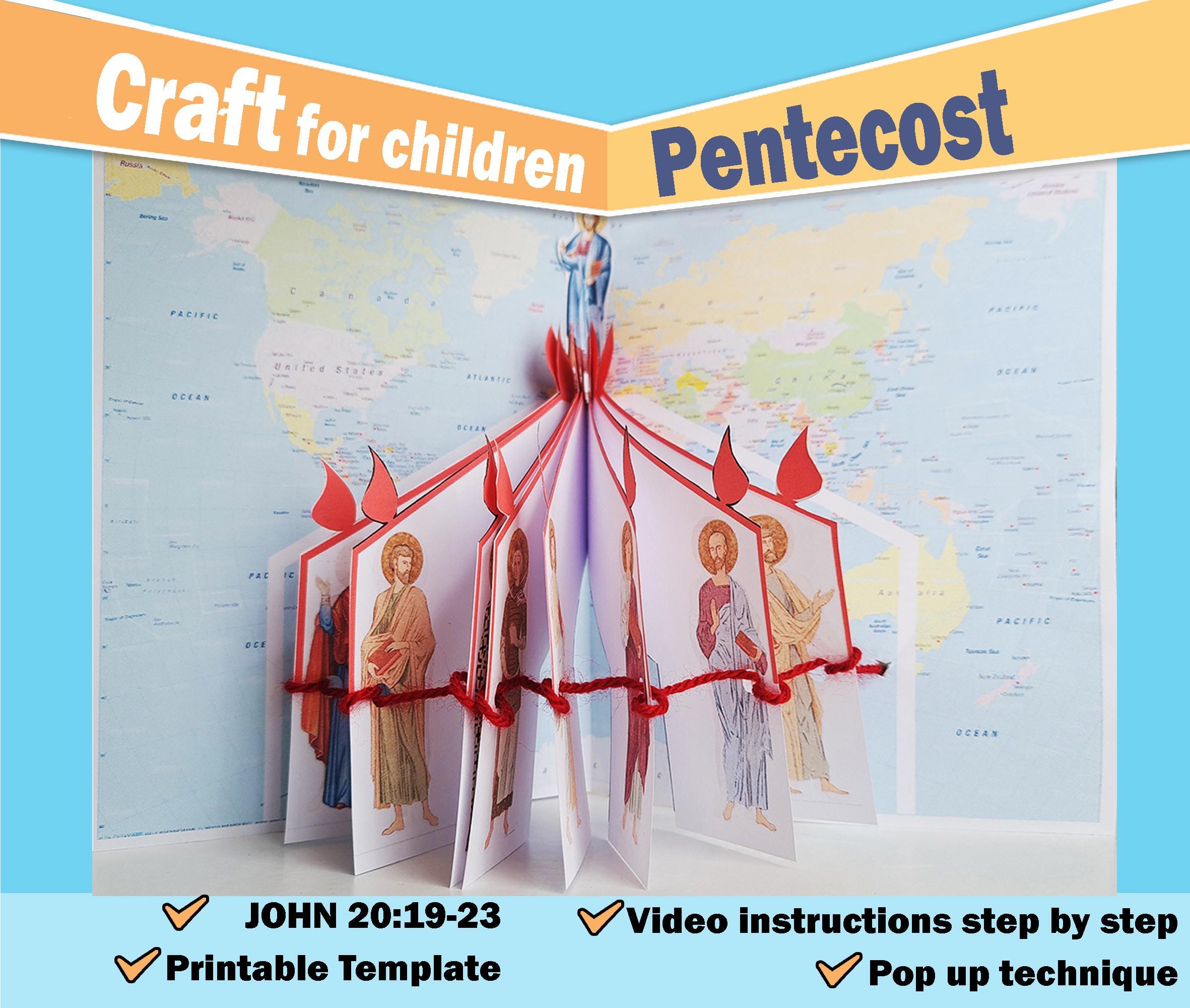 Pentecost Craft for Kids, Pentecost Activity, Bible Craft, Printable ...