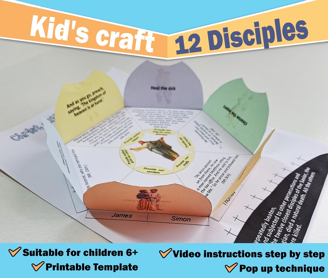 12 Disciples | Jesus and His Disciples Kid's Craft | Bible Craft for ...