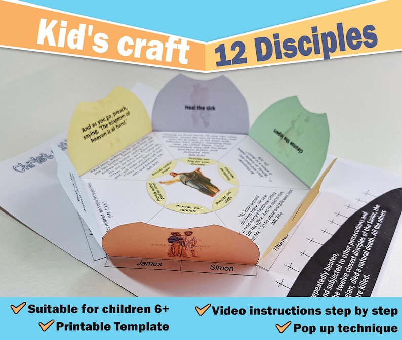 12 Disciples | Jesus and His Disciples Kid's Craft | Bible Craft for ...