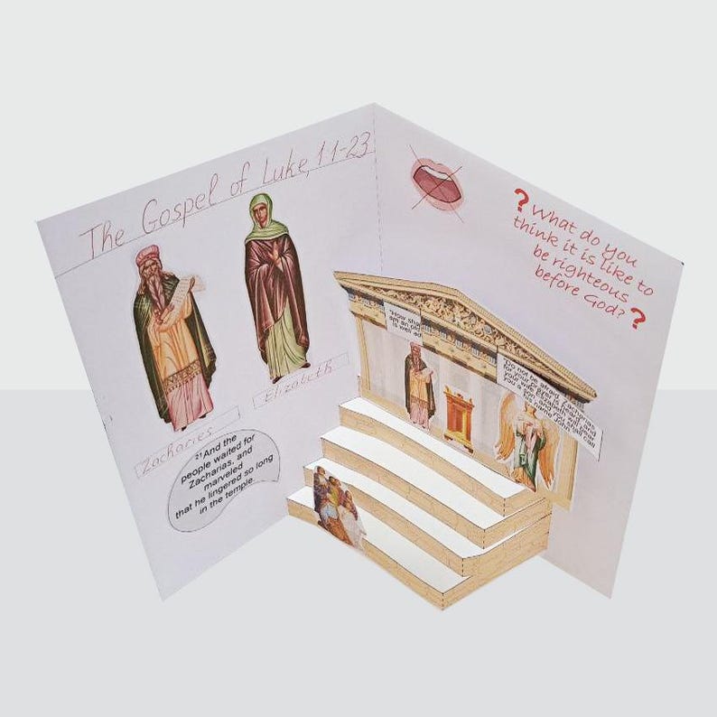 Zacharias and Elizabeth Bible Craft for Kids Activity for Sunday School ...