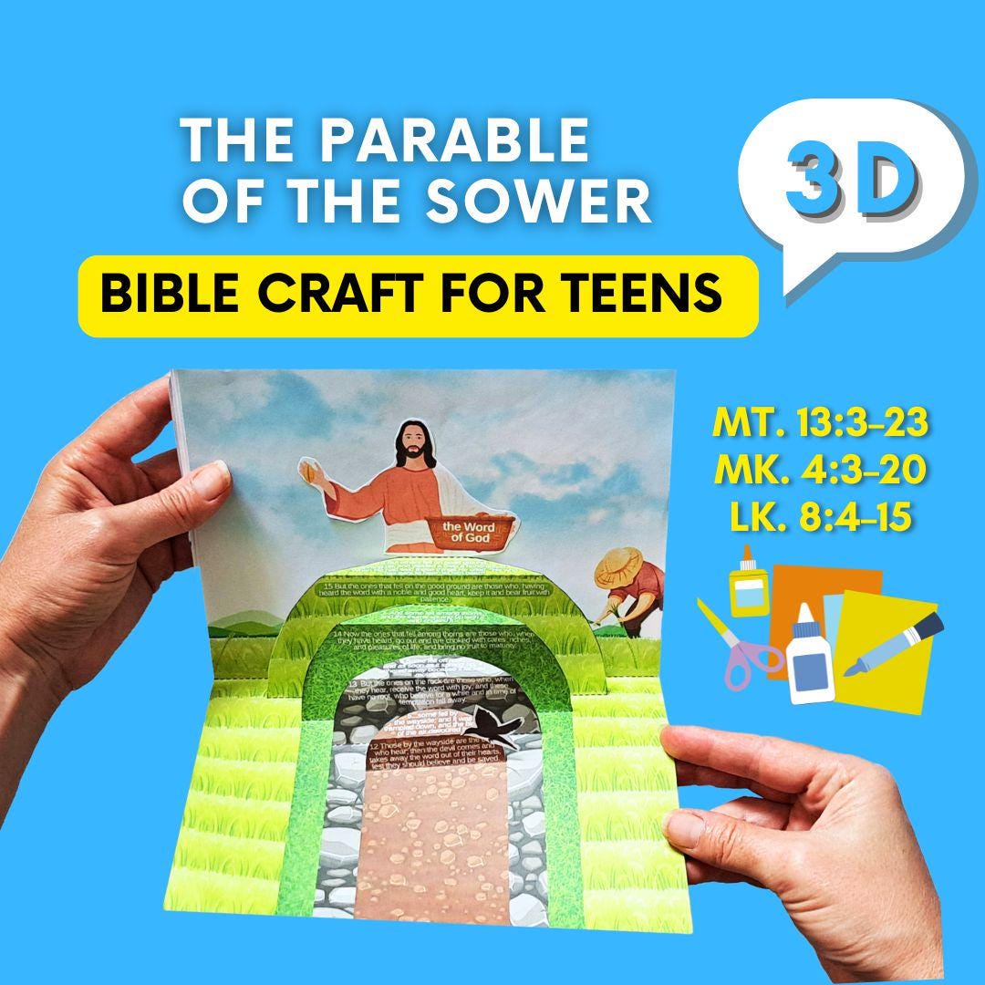 Parable of the Sower 3D Bible Craft for Teens | Sunday School Printable ...