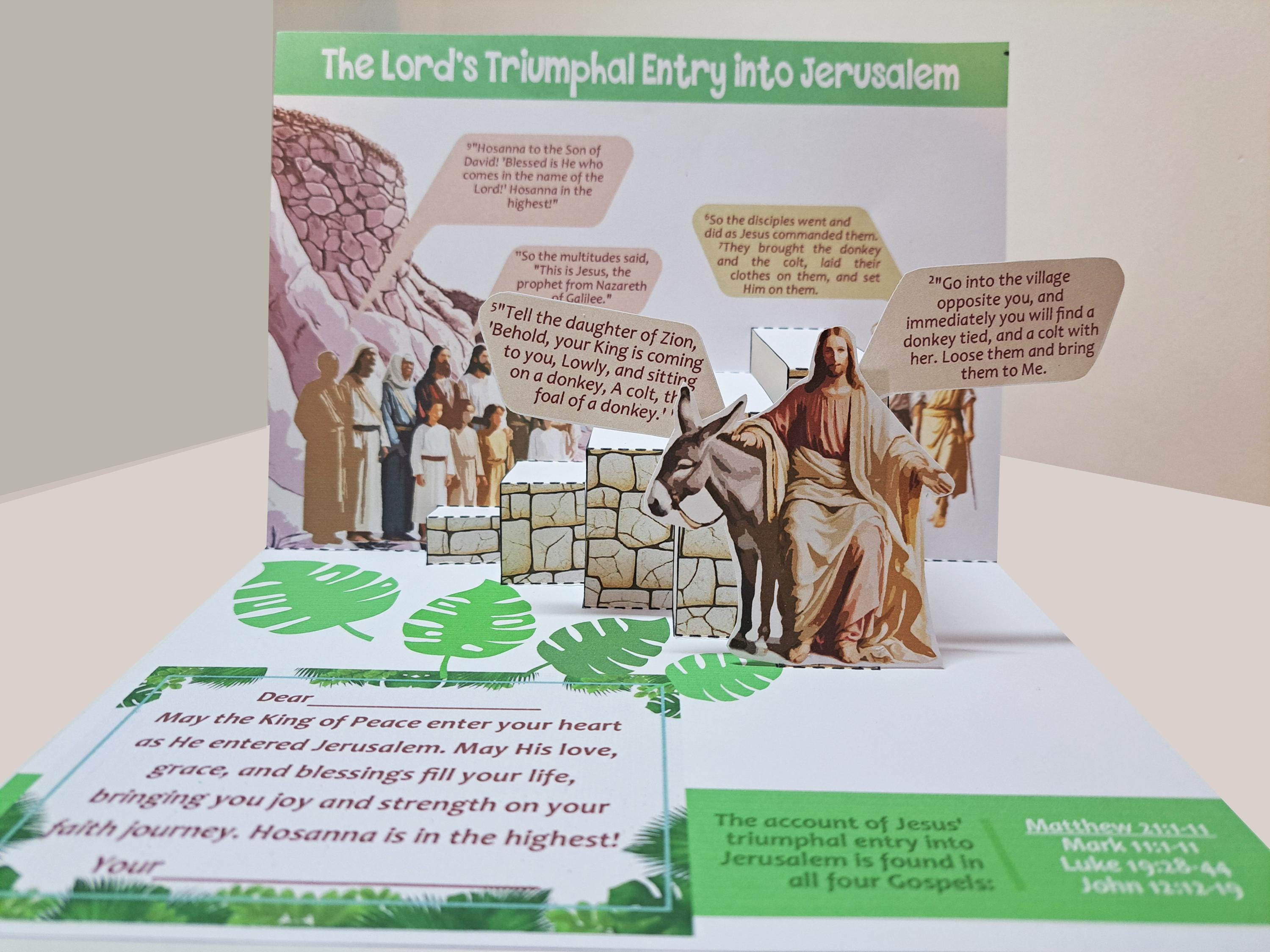 The Entry of the Lord Into Jerusalem | Christian Easter Craft for Kids ...