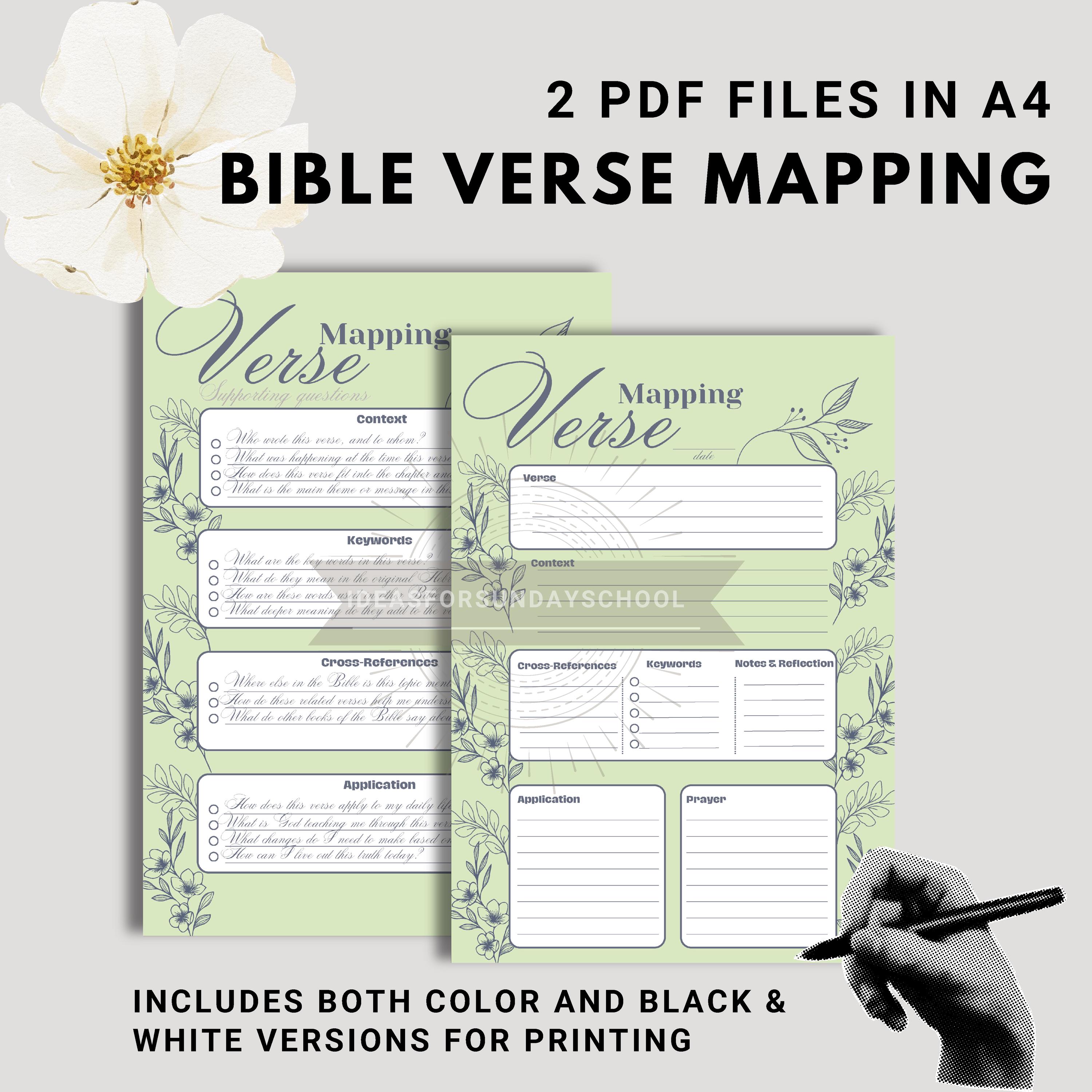 Verse Mapping Template Bible Verse Mapping Printable Bible Study ...