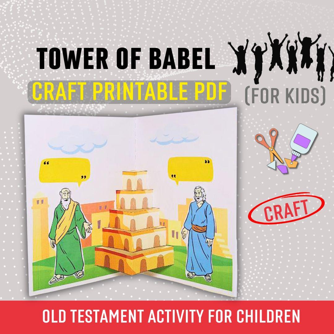 Tower of Babel Craft Printable PDF – Old Testament Activity for ...