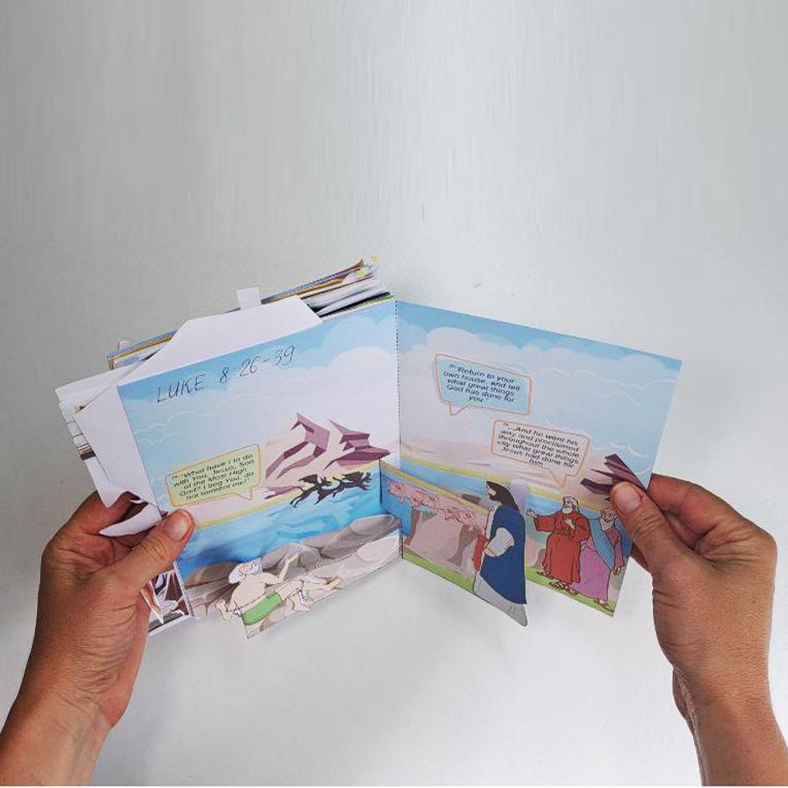 Jesus Heals a Demon-possessed Man 3D Craft, Sunday School, Bible Class ...