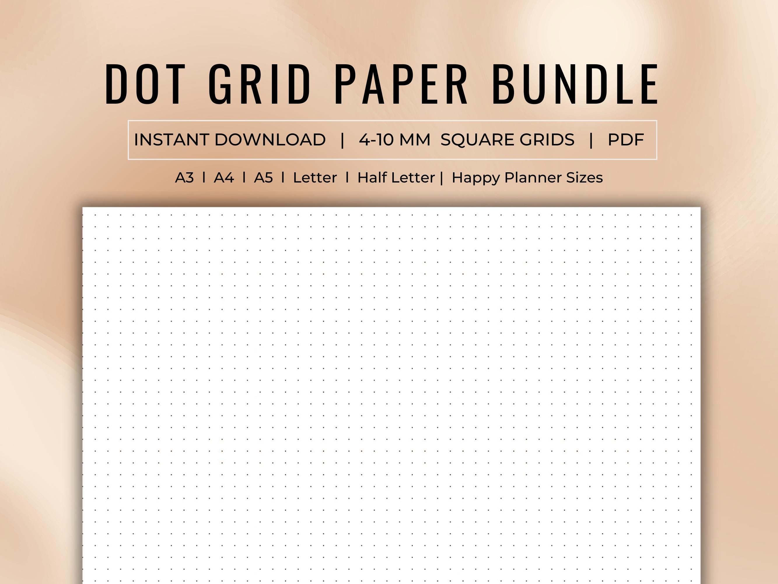 Dot Graph Paper Bundle, Dotted Grid Paper, Planner Insert, Grid Paper ...