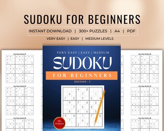Sudoku for Teens, Seniors & Adults - 450+ Printable Puzzle Book, Easy ...