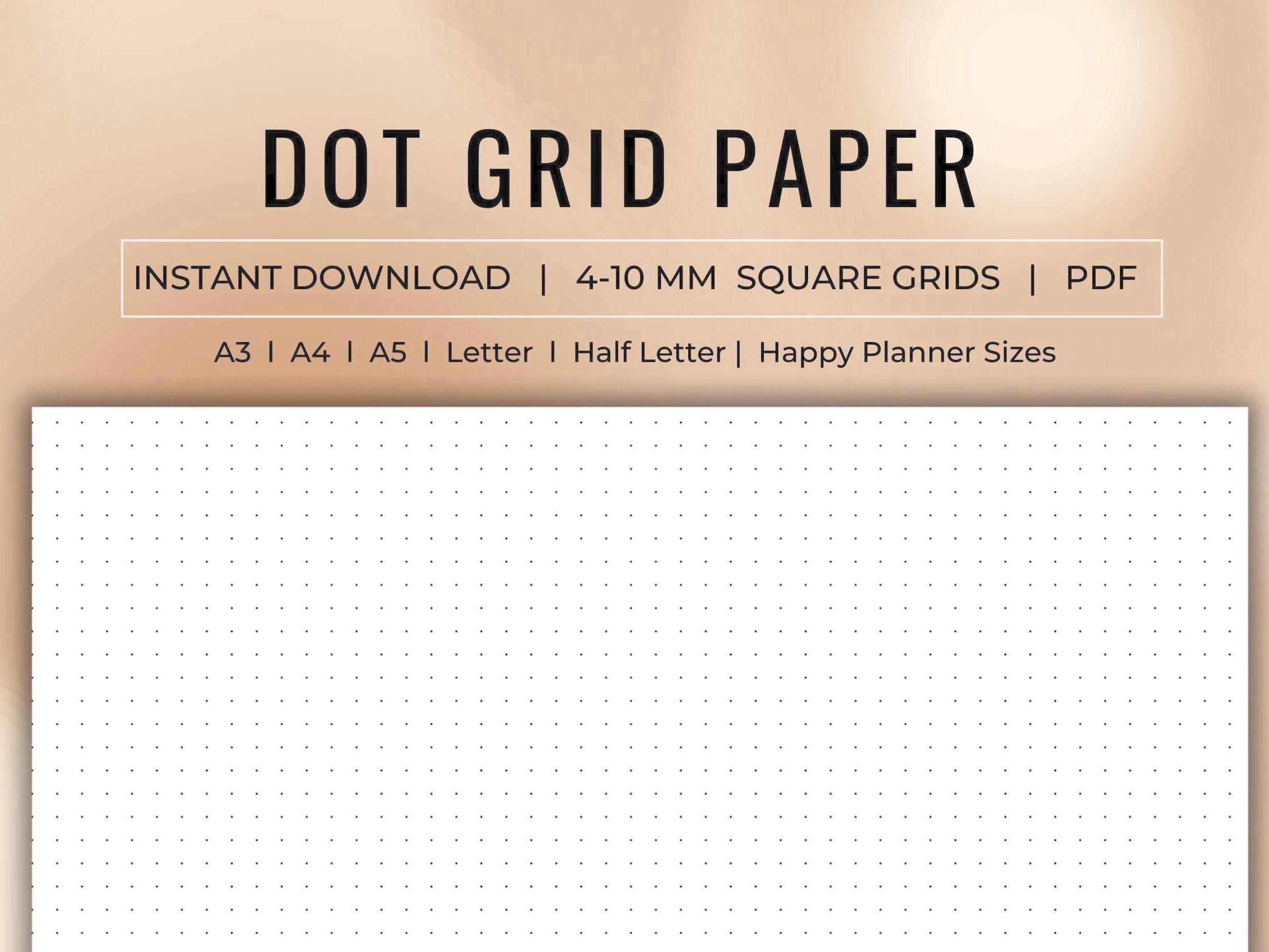 Dot Graph Paper Bundle, Dotted Grid Paper, Planner Insert, Grid Paper ...