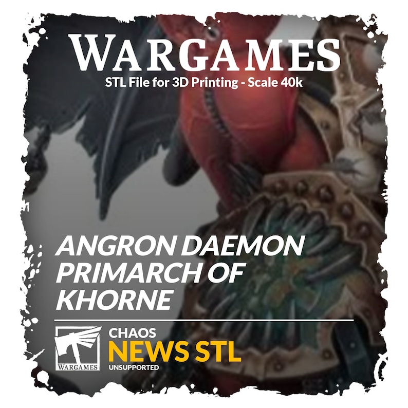 STL Angron, Bloodlord of Khorne 3D Printable STL Files in 40k Scale - Etsy