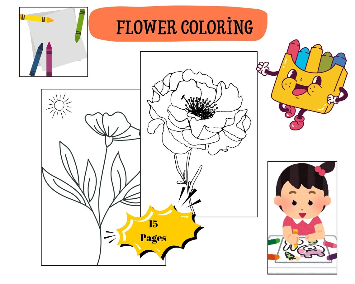 Kids Flower Coloring Pages-preschool Coloring Pages Coloring Pages That ...