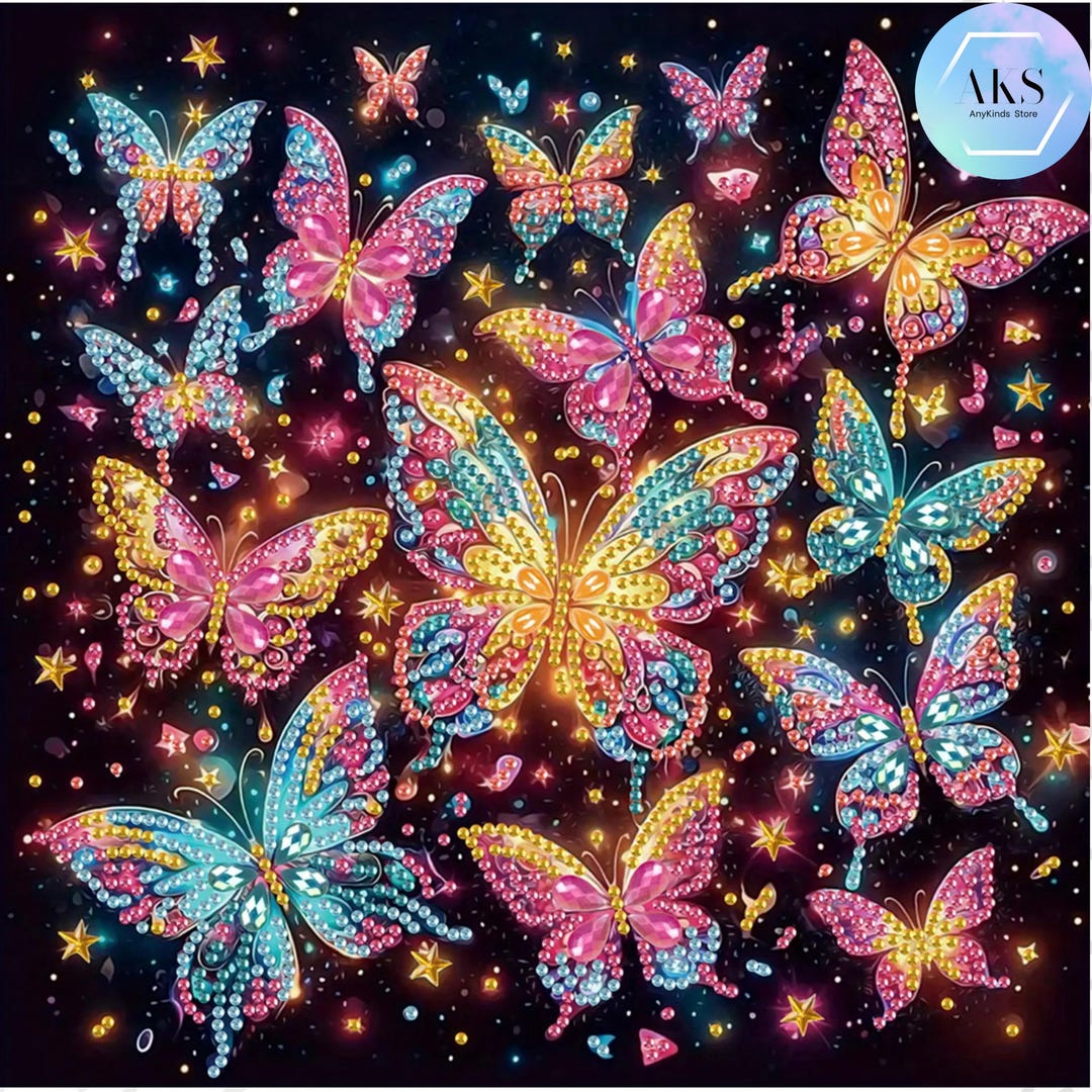 Paradise Butterflies 5D DIY Diamond Art Painting Kits Full Canvas ...