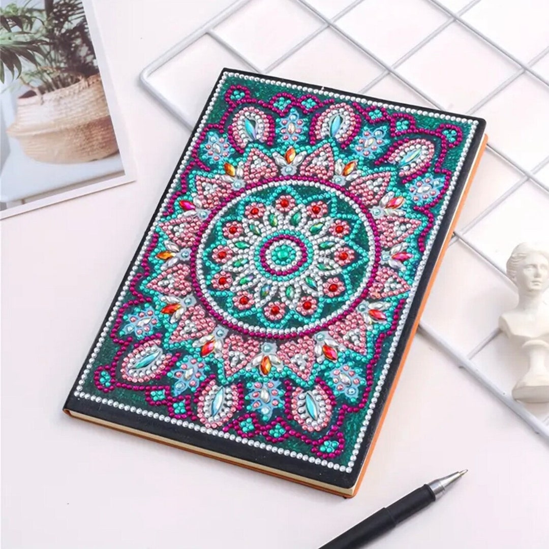 Sparkling MANDALA Diamond Art Notebook DIY A Beautiful Floral A5 ...