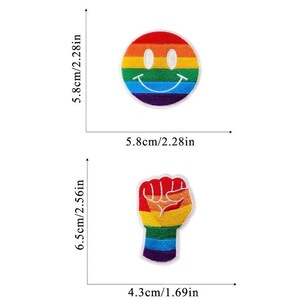 8 X LGBTQ+ Gay Pride Iron-on Patch Badge Pride Rainbow Series Iron on ...