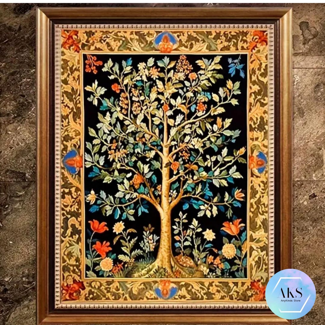 Morris Tree of Life Cross Stitch Kit DIY Embroidery 11ct Beginner ...