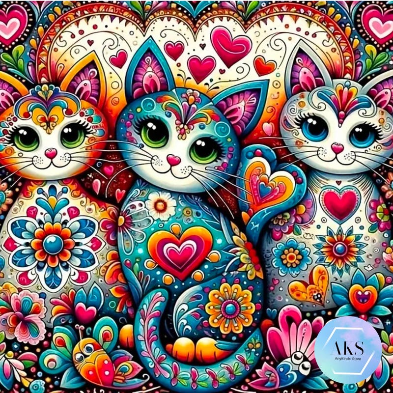 Diamond Painting Cat - Etsy UK