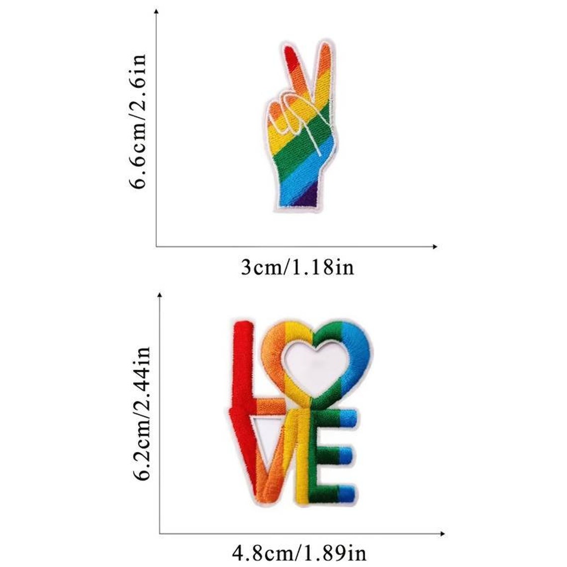 8 X LGBTQ+ Gay Pride Iron-on Patch Badge Pride Rainbow Series Iron on ...