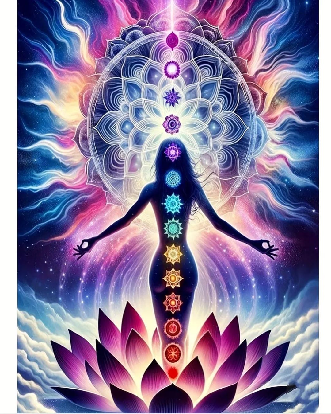 Seven Chakra 5D DIY Diamond Art Painting Kits Full Canvas Rhinestone ...