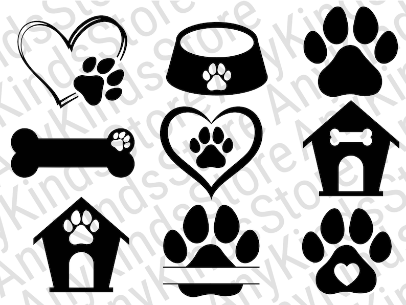 Paw Print Svg, Dog Paw Print Svg, Dog Paw Svg Dog Mom Puppy Svg, Dog ...