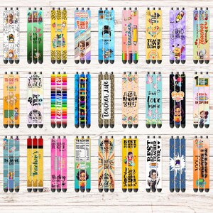 65 + Teacher Pen Wrap Design Bundle, Teacher Quotes Pen Wrap, Best ...