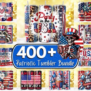 400+ Patriotic Tumbler Wrap Bundle, 4th of July Tumbler, American Flag ...