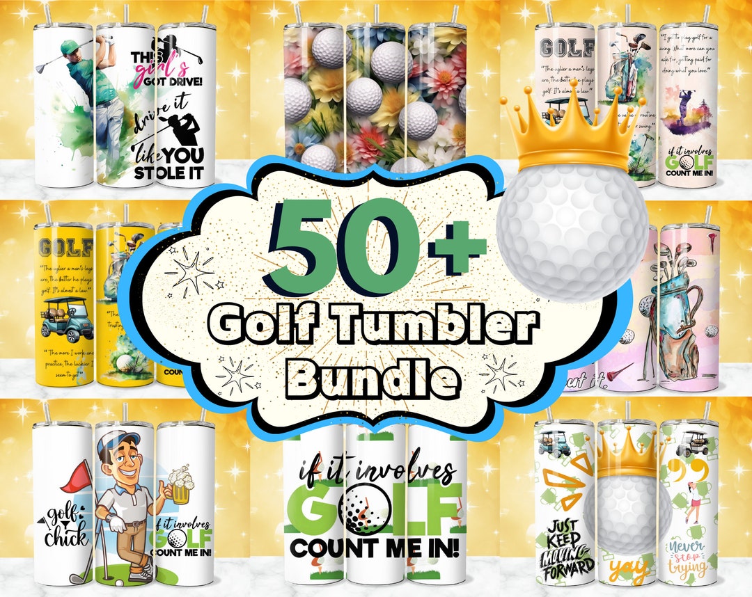 50 + Golf Tumbler Wrap Designs, Golfing Life Tumbler, Funny Golf ...