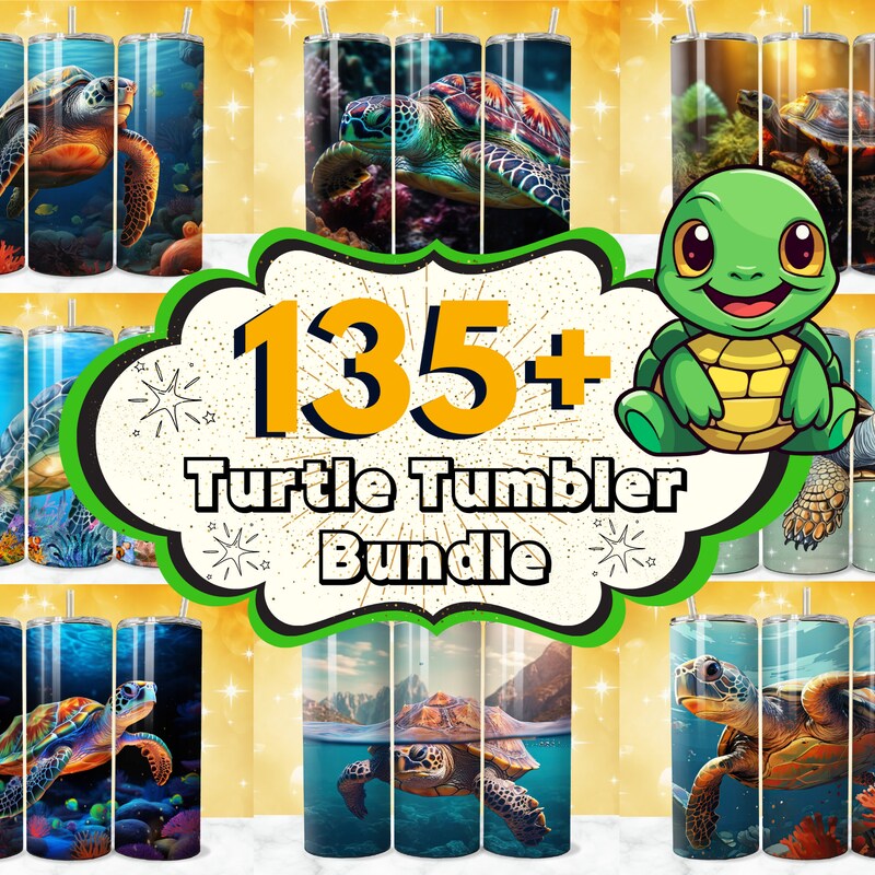 Turtle Tumbler - Etsy