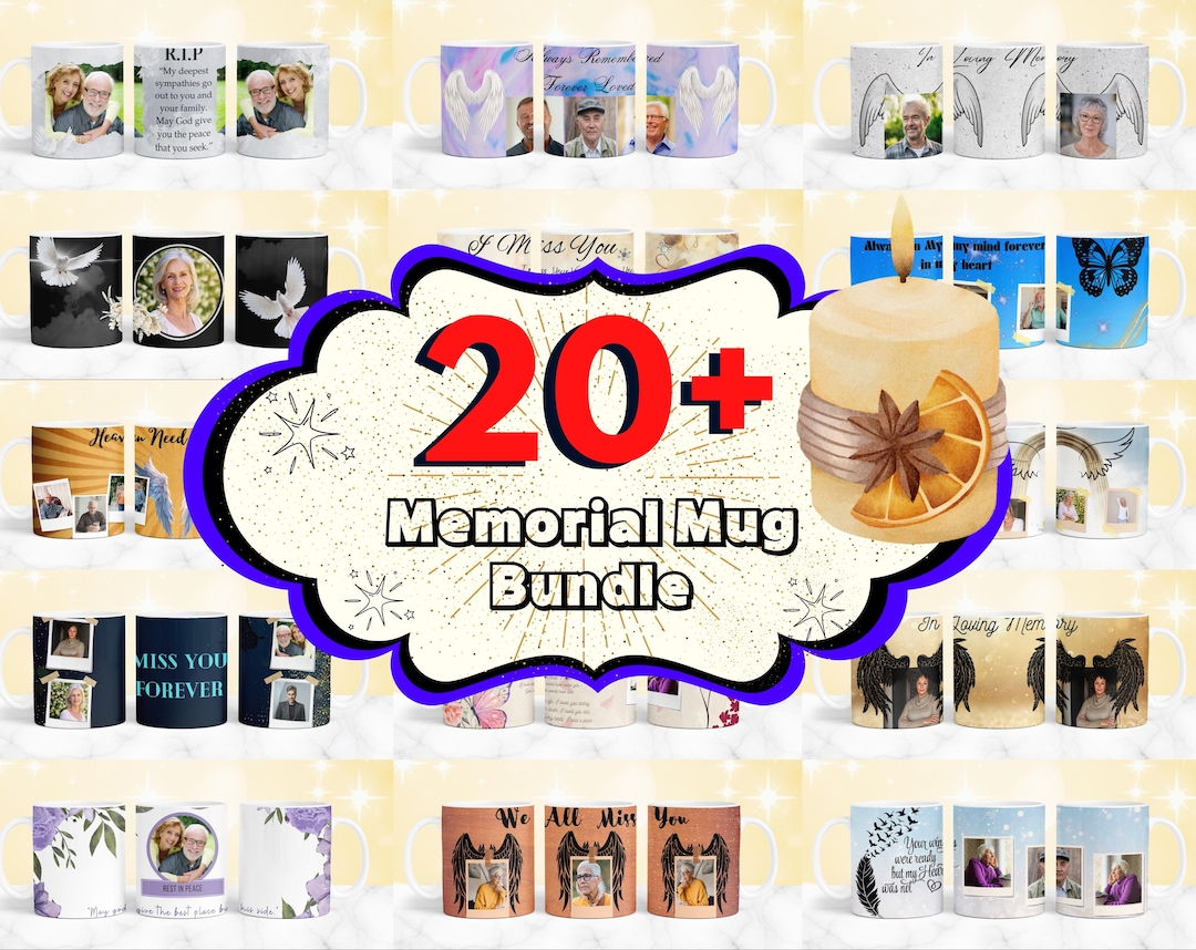 20 + Memorial Mug Wrap Designs, in Loving Memory Mug, Add Your Own ...