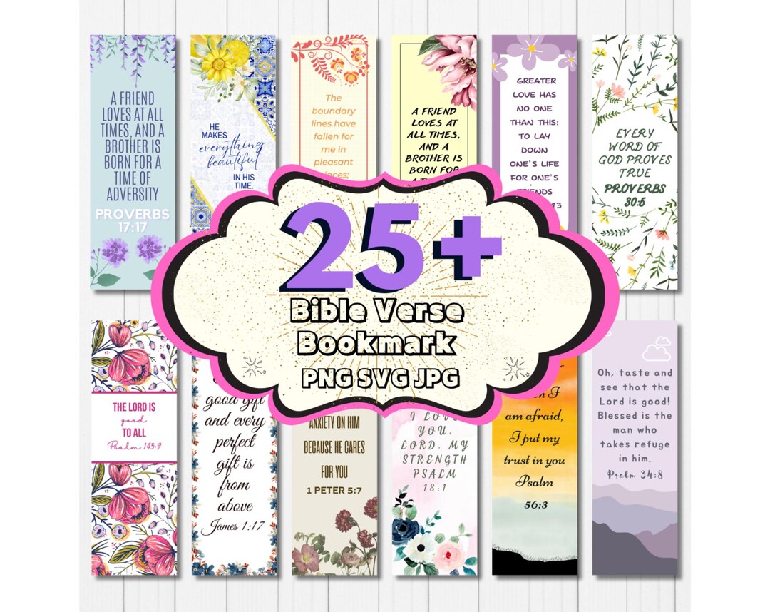 25 + Bible Verse Bookmark Designs, Floral Bookmark Design, Faith ...