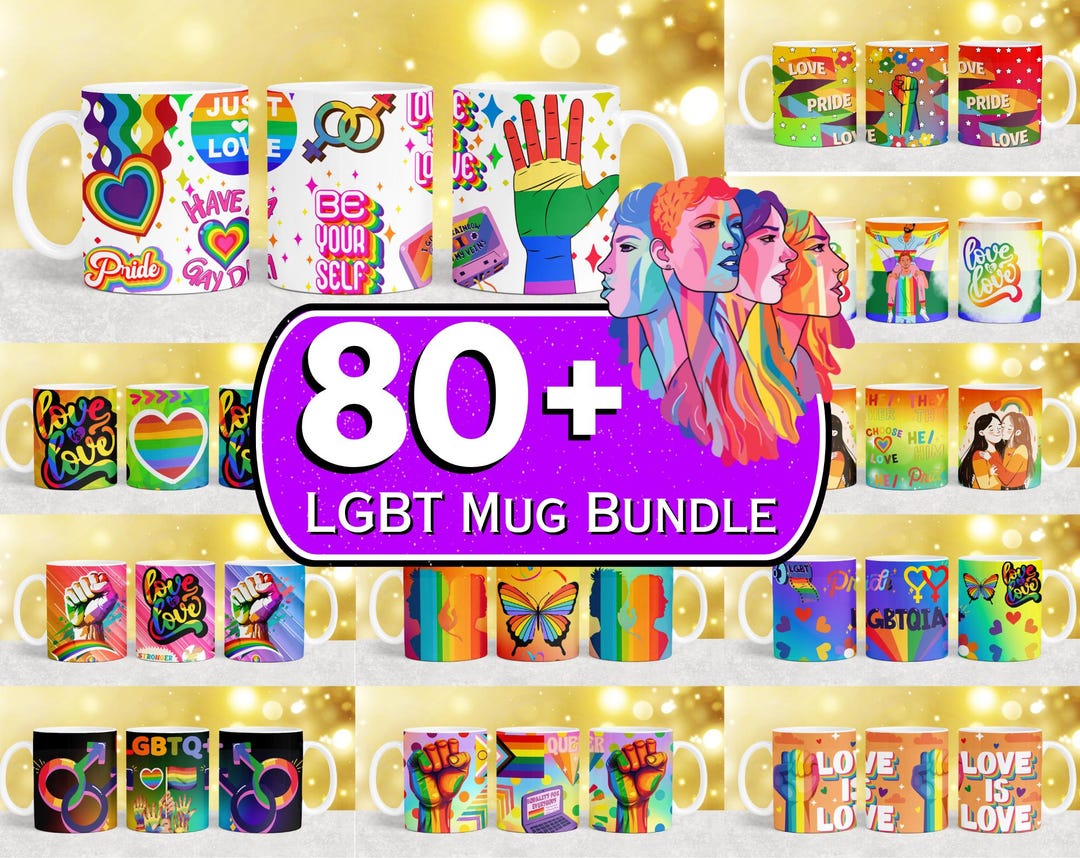 80 + LGBT Mug Wrap Designs, Pride Mug Design, LGBT Sublimation, Pride ...