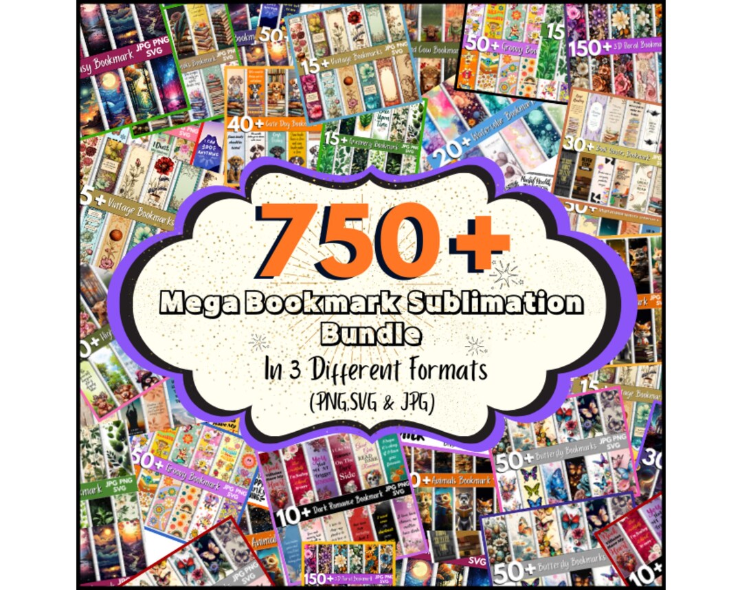 700 Bookmark Mega Bundle, Bookmark Sublimation Designs, Bookmark Svg ...