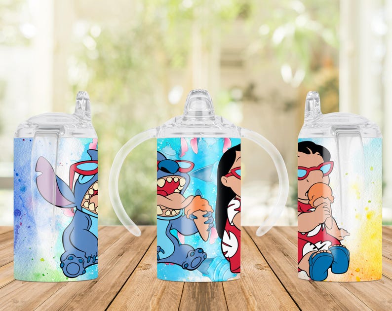 25 Stich Sippy Cup Wrap Designs, Kids Cup Wrap, Stitch Sublimation ...