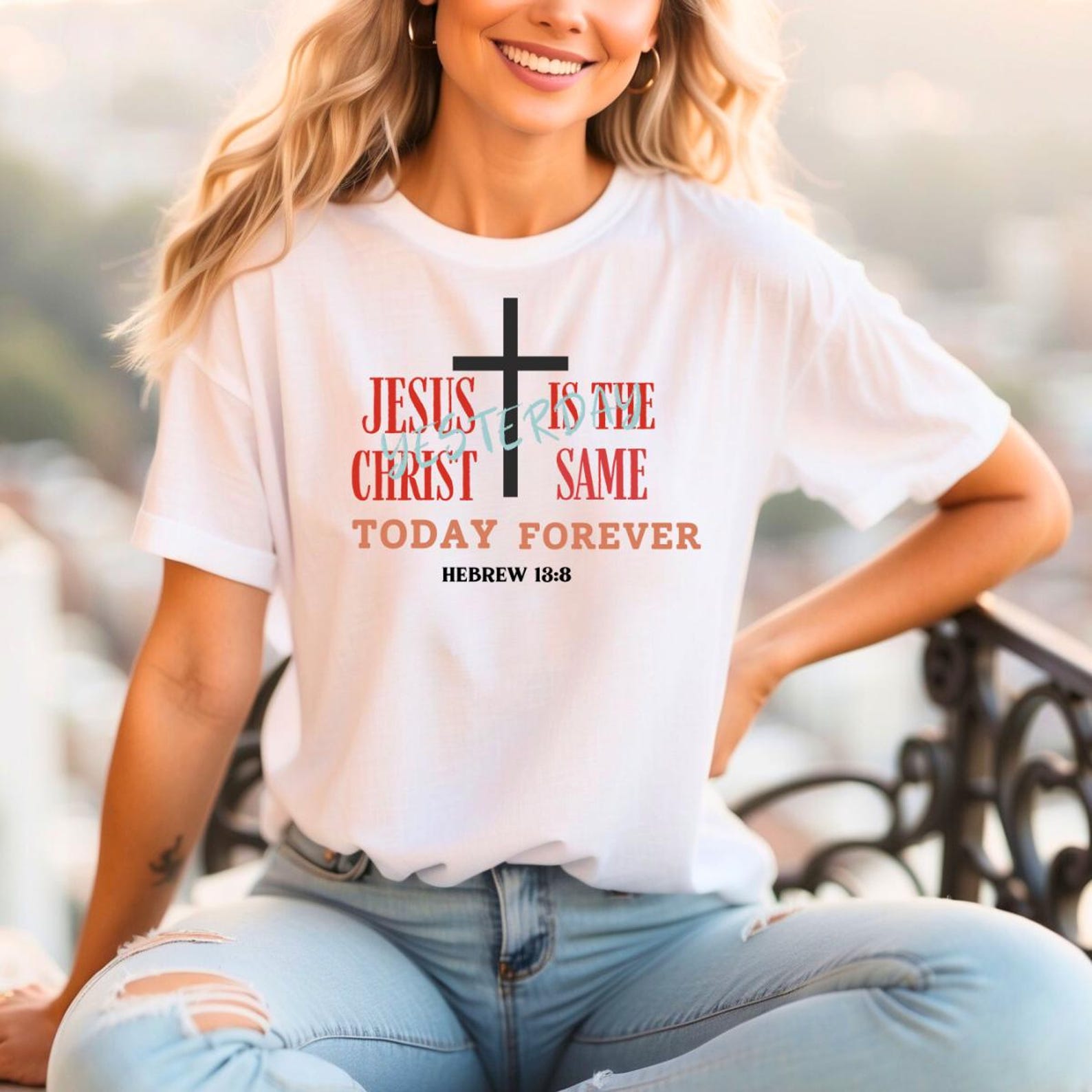 Jesus Christ is the Same Yesterday Today Forever Png, Hebrew 18:8 Png ...