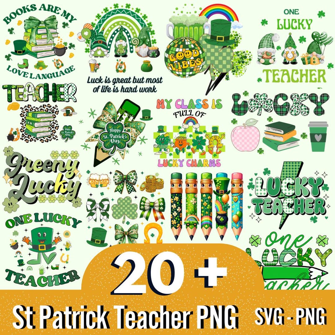 20 + St Patrick's Day Teacher Png Svg, Patrick's Day Png, Teacher St ...