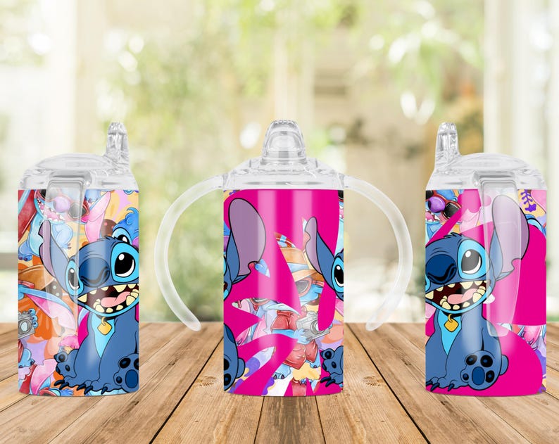 25 Stich Sippy Cup Wrap Designs, Kids Cup Wrap, Stitch Sublimation ...