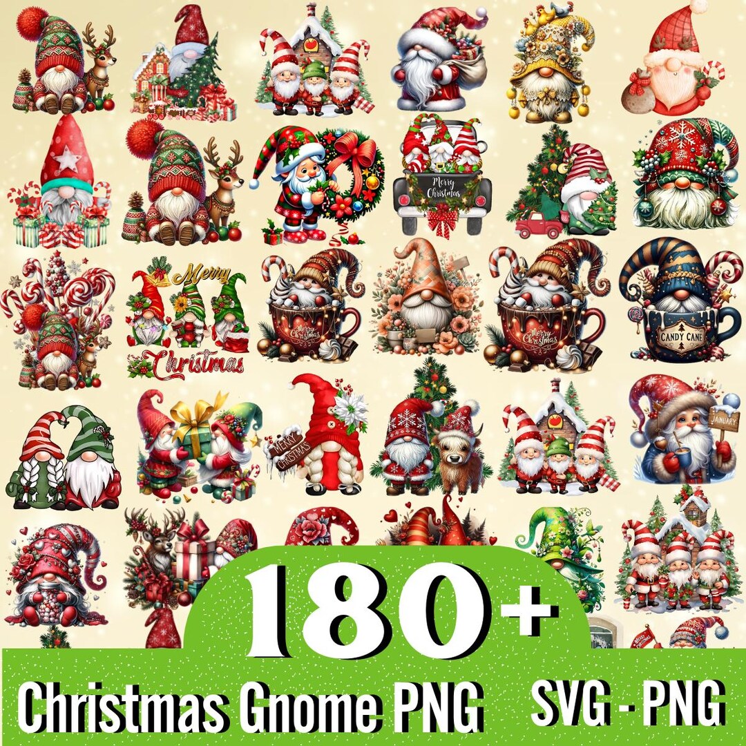 180 + Christmas Gnome Png, Merry Christmas Png Bundle, Gnome Png, Funny ...