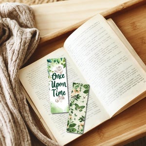 Greenery Bookmark Designs, Floral Leaf Bookmarks (digital Download ...