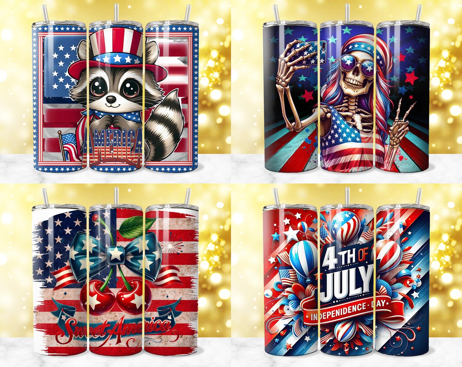 400+ Patriotic Tumbler Wrap Bundle, 4th of July Tumbler, American Flag ...