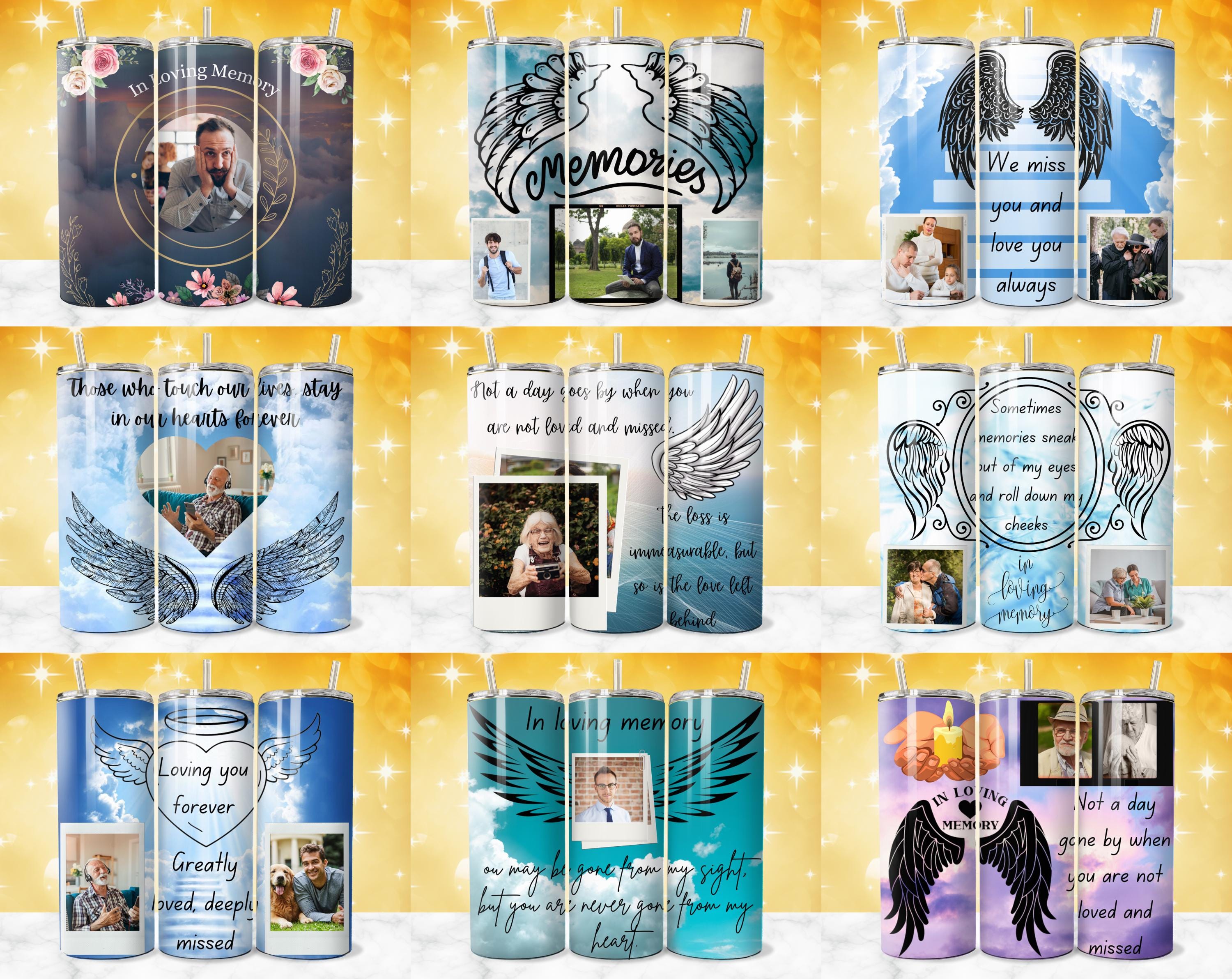 100 + Memorial Tumbler Wrap Designs, in Loving Memory Tumbler, Dad ...