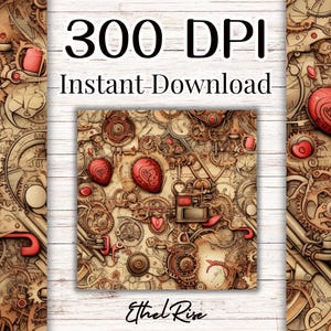 20 + Vintage Scrapbook Digital Paper Bundle, Rustic Seamless Pattern ...