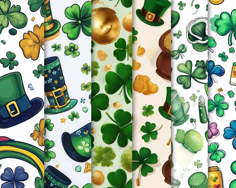 400+ Mega St Patrick's Digital Paper Pack, Irish Digital Paper ...