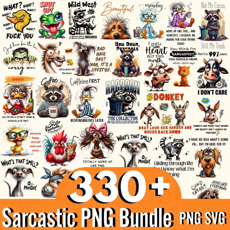 Funny Saying Animal Png - Etsy