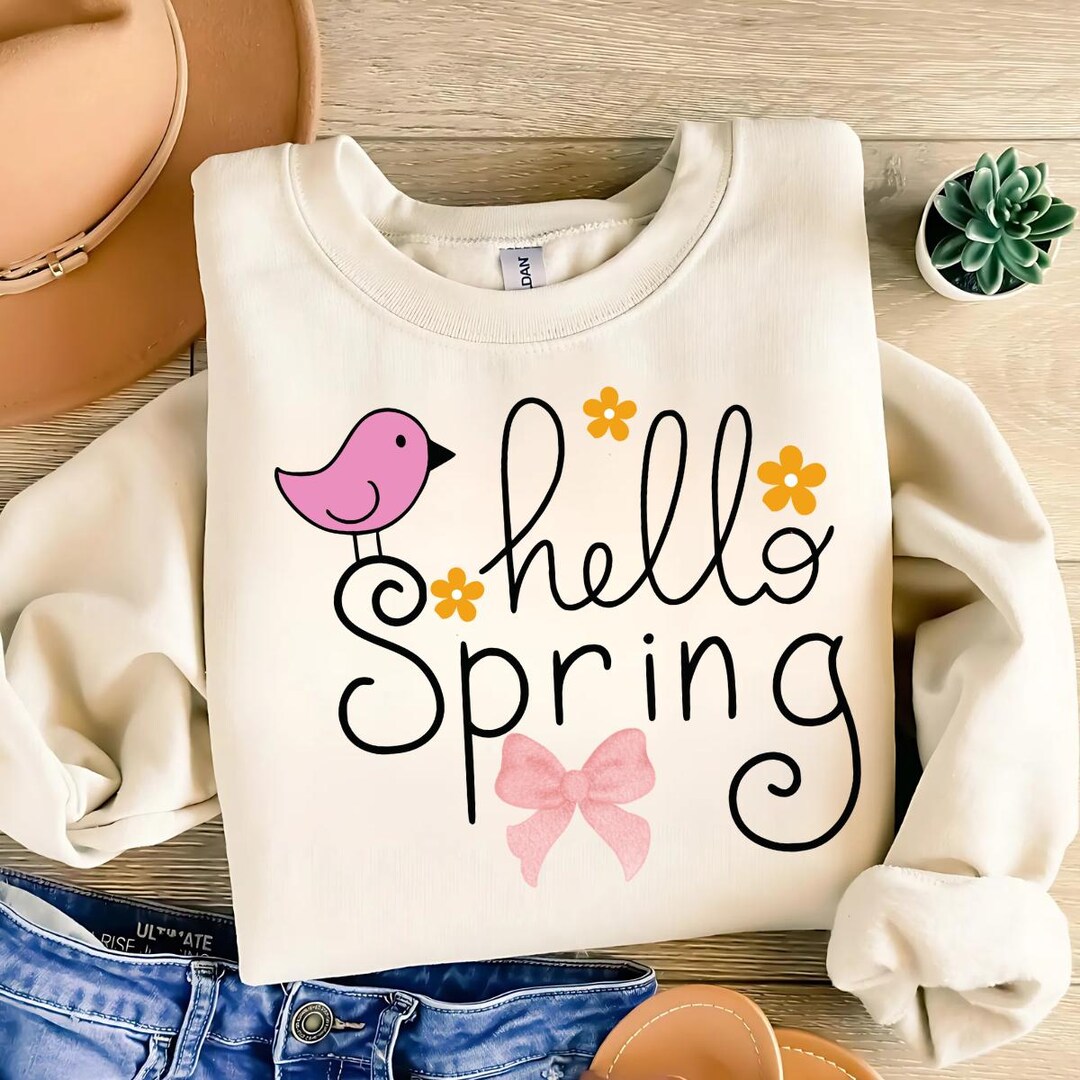 Hello Spring Png, Easter Png, Spring Png, Spring Bow Png, Easter ...