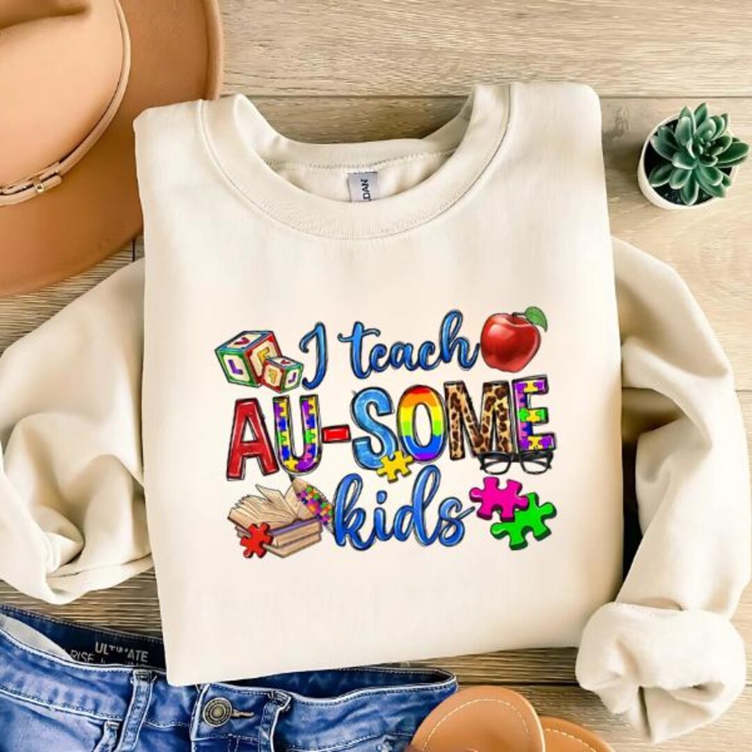 I Teach Au-some Kids Shirt Png Design, Teacher Png, Retro Teacher Png ...
