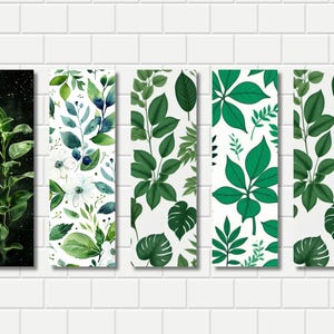 Greenery Bookmark Designs, Floral Leaf Bookmarks (digital Download ...