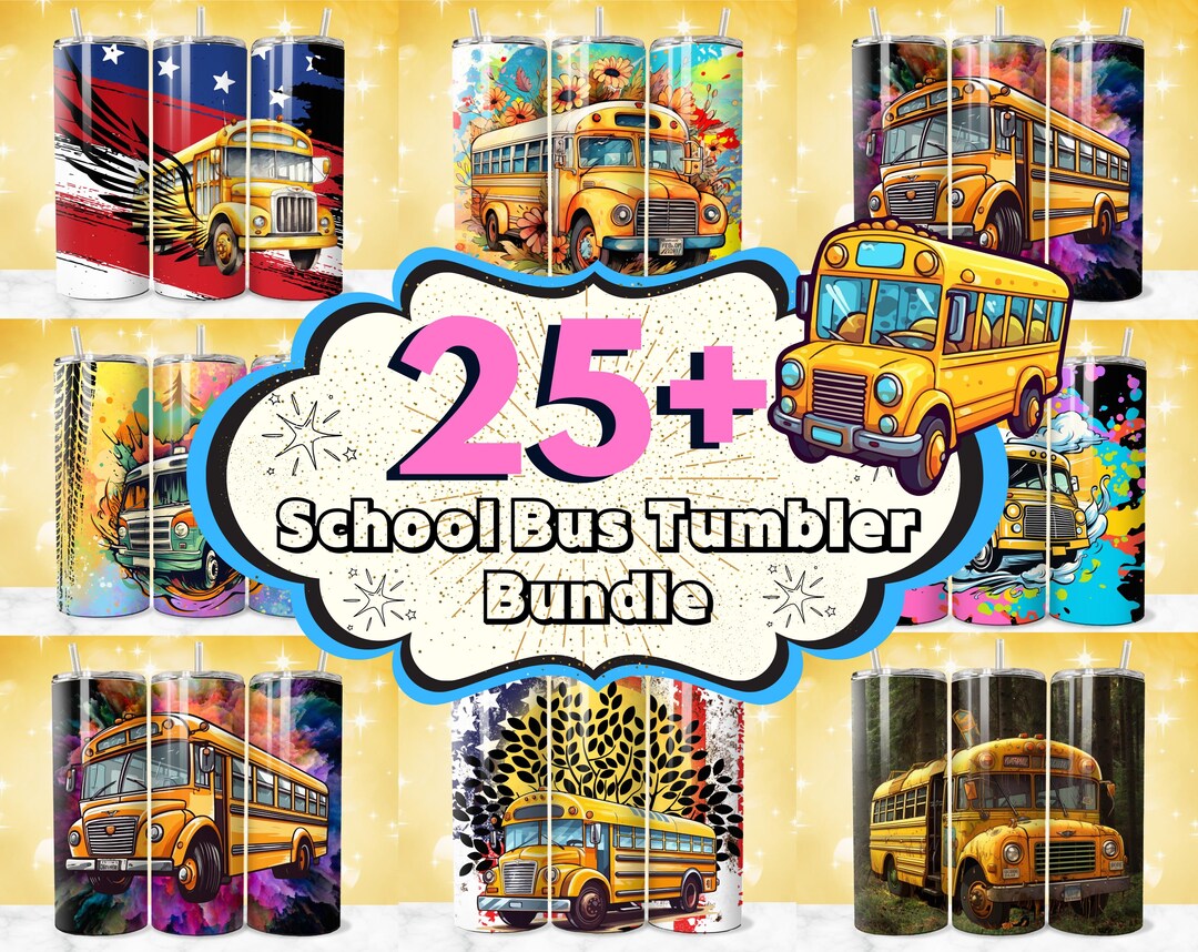 25 + School Bus Tumbler Wrap Designs, School Bus Driver Life, Back to ...