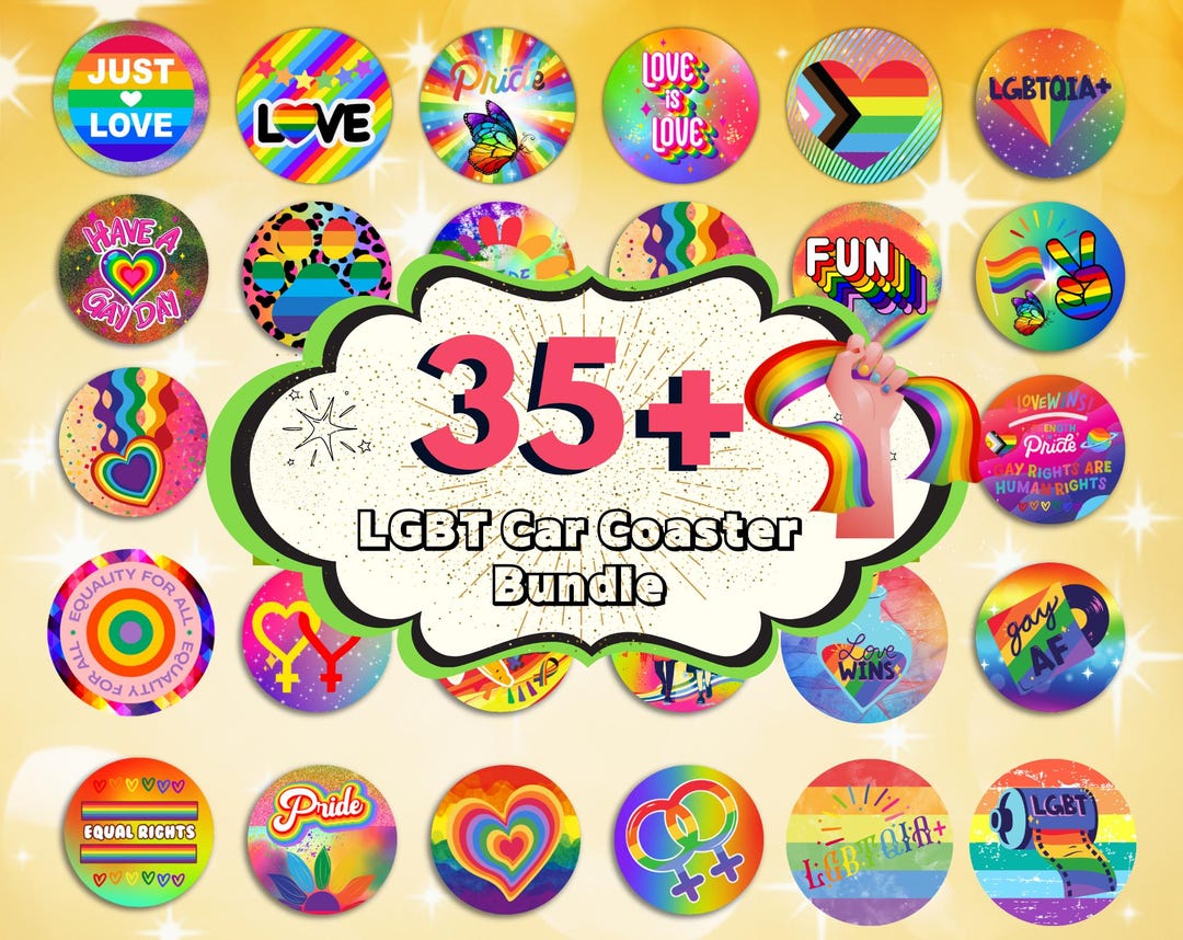 35 + LGBT Car Coaster Designs, LGBTQ+ PNG, Pride Car Coaster, Love is ...