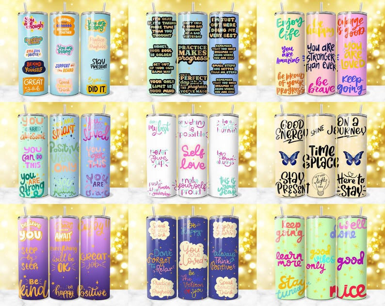 260+ Positive Affirmation Tumbler Wrap Designs, Positive Quotes Tumbler ...