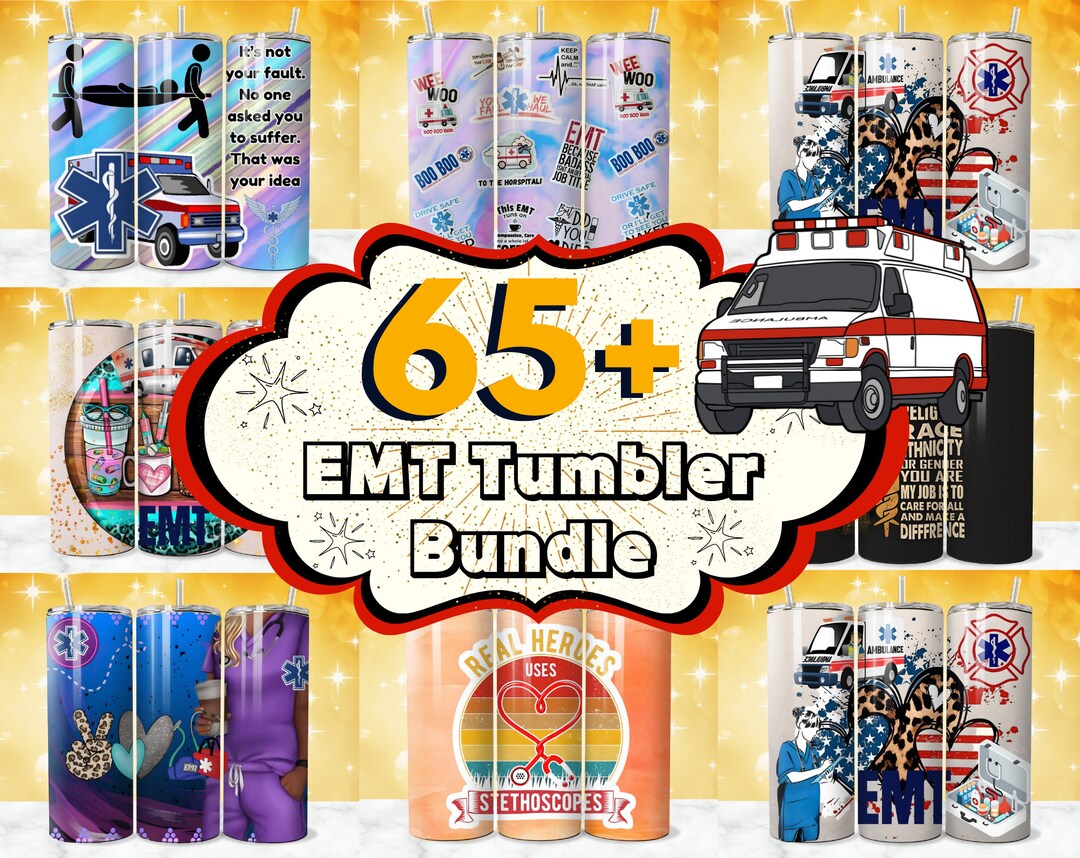 65+ EMT Tumbler Wrap Designs, 20oz Emergency Medical Technician Tumbler ...